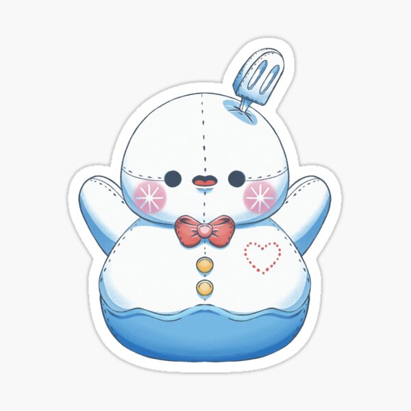 "Zayne Happy Snowman Pelushie - Love and DeepSpace Fanart" Sticker for ...