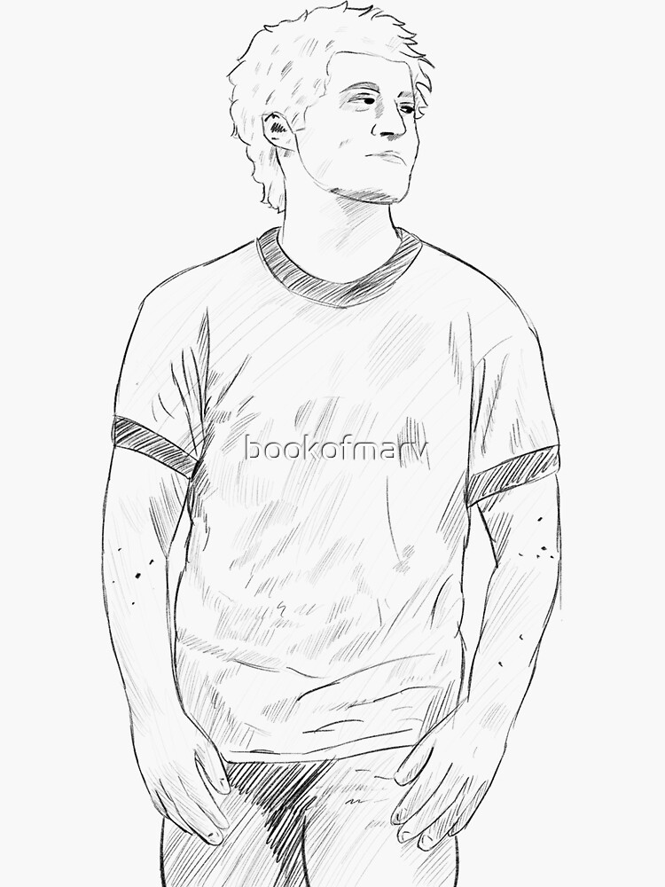 "Josh Strobl as Ponyboy Curtis " Sticker for Sale by bookofmarv | Redbubble