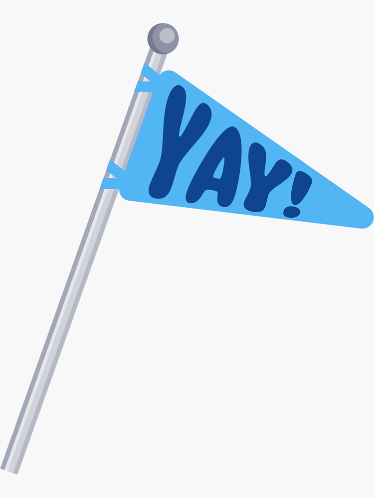 "Blue YAY! Flag from Sadness in Headquarters" Sticker for Sale by ...