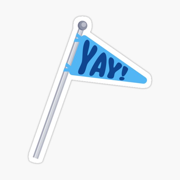 "Blue YAY! Flag from Sadness in Headquarters" Sticker for Sale by ...