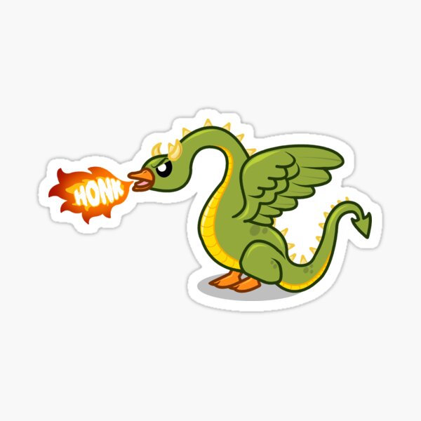 "Green Goose Dragon" Sticker for Sale by NapuaAhina | Redbubble