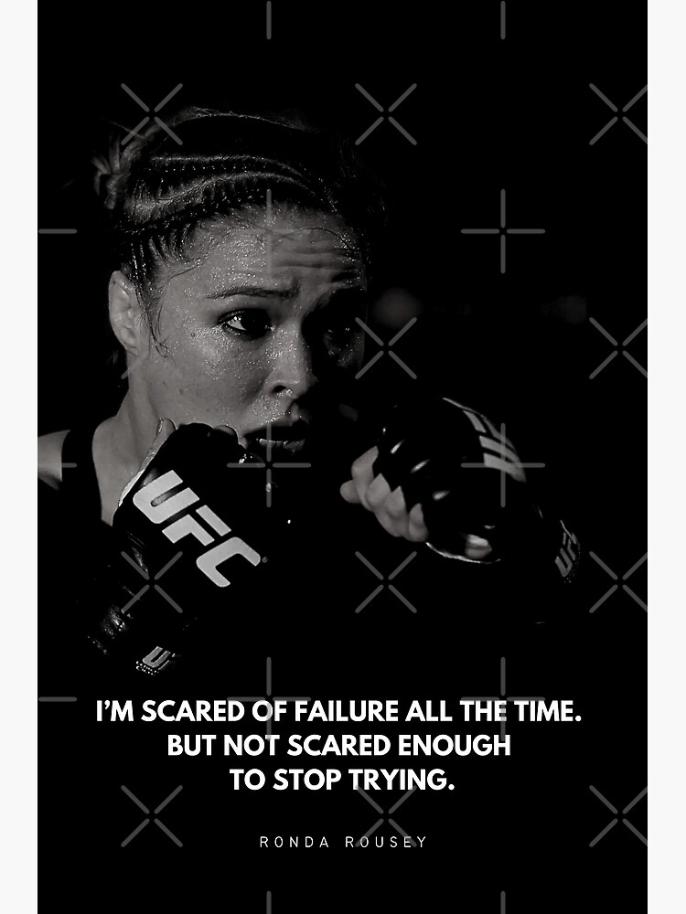 "Ronda Rousey Motivational Quote Portrait" Poster for Sale by ...