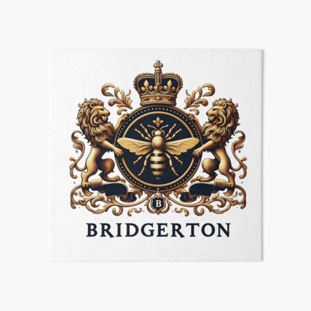 "Bridgerton crest with lions and bee" Art Board Print for Sale by ...