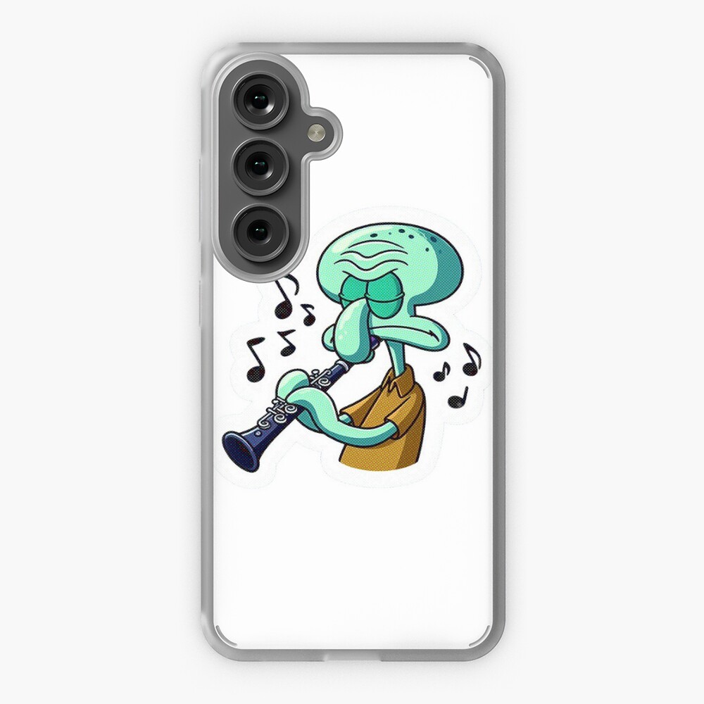 "Squidward playing the clarinet " Sticker by Diana DiAngel | Redbubble