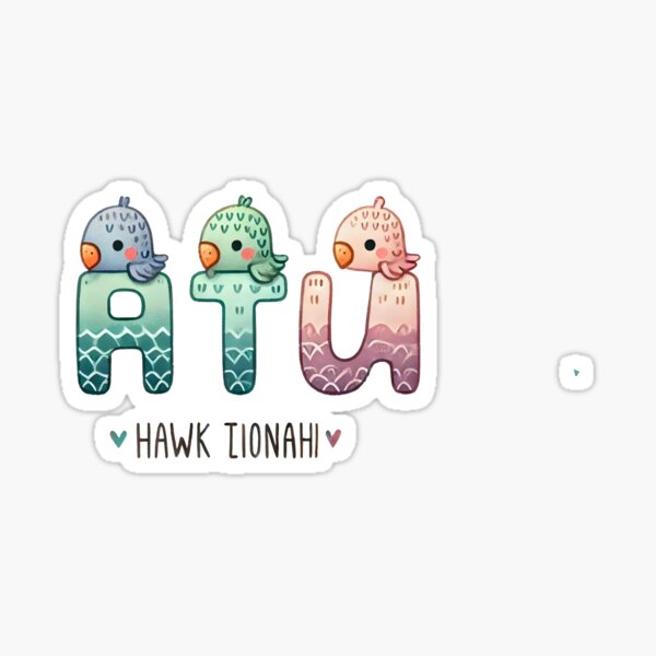 "Whimsical Watercolor Letters "Hawk Tuah" Sticker Set" Sticker for Sale ...