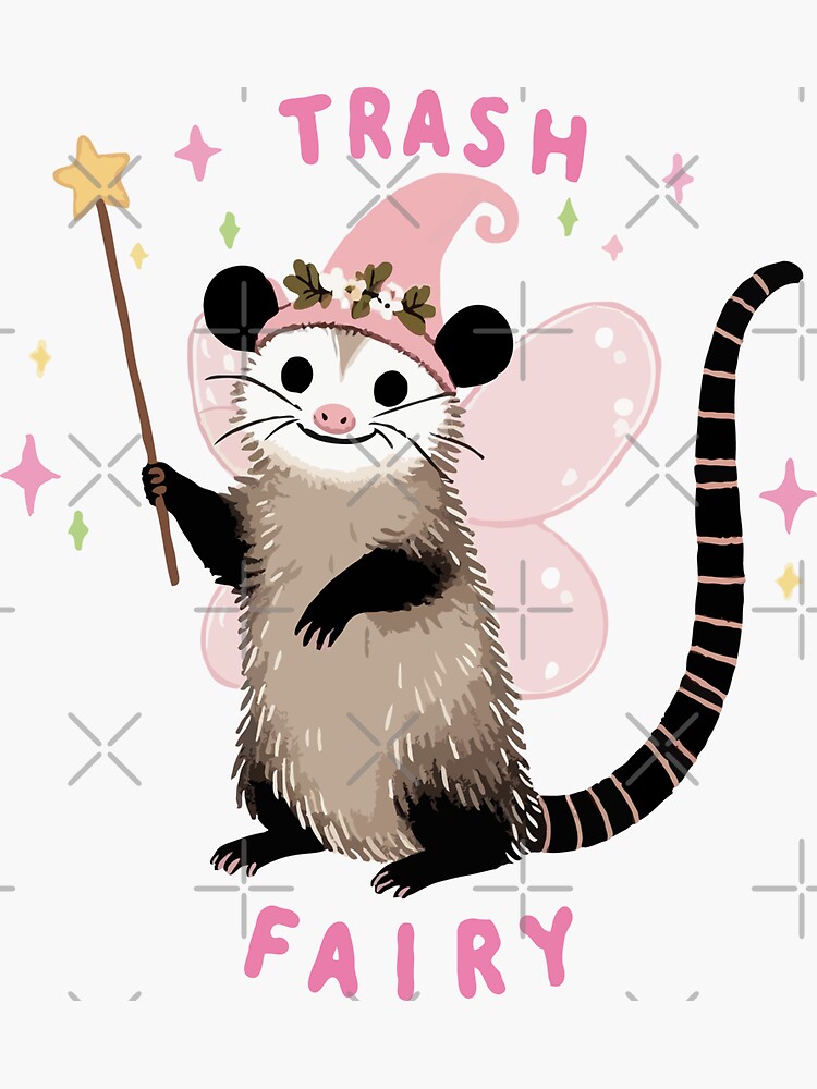 "Trash Fairy" Sticker for Sale by Gkinoki | Redbubble