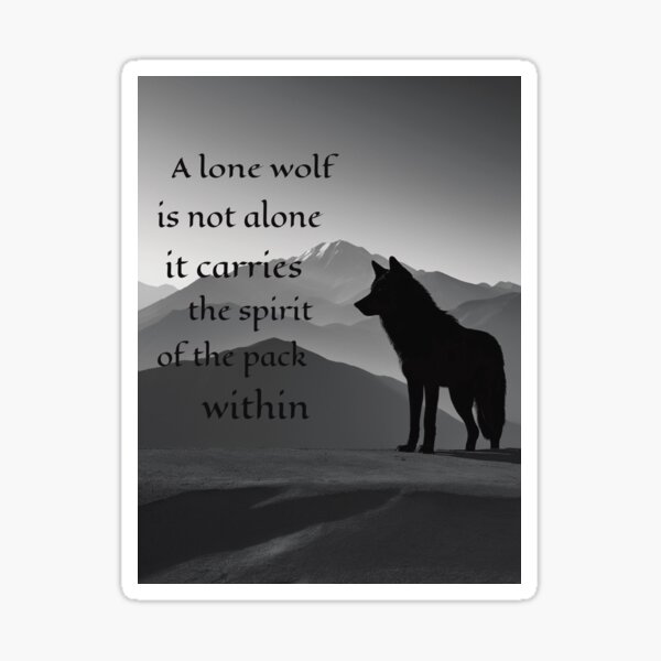 "Lone Wolf" Sticker for Sale by jPrintee | Redbubble