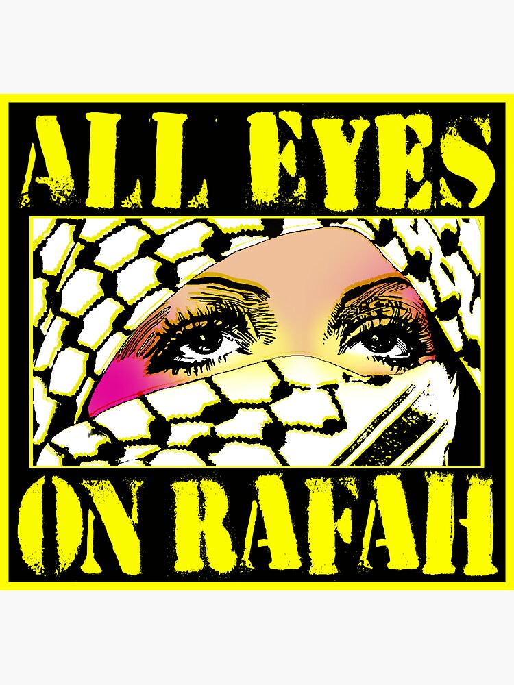 "All Eyes on Rafah Graffiti Font" Sticker for Sale by FairieDance ...