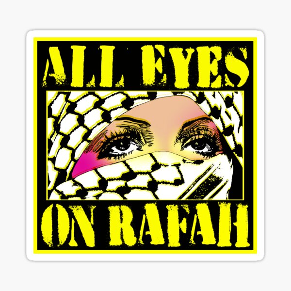 "All Eyes on Rafah Graffiti Font" Sticker for Sale by FairieDance ...