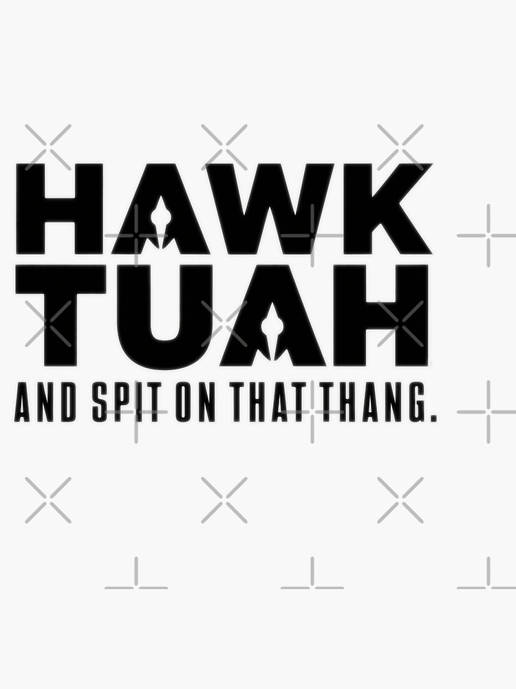 "Hawk Tuah! trending viral Meme" Sticker for Sale by RedCircleArt ...