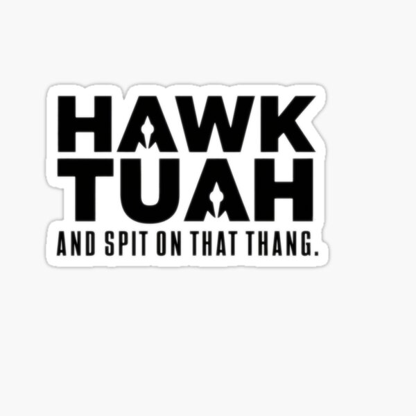 "Hawk Tuah! trending viral Meme" Sticker for Sale by RedCircleArt ...