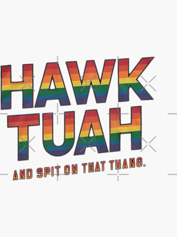 "Hawk Tuah! trending viral Meme" Sticker for Sale by RedCircleArt ...