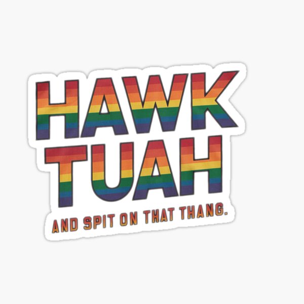 "Hawk Tuah! trending viral Meme" Sticker for Sale by RedCircleArt ...