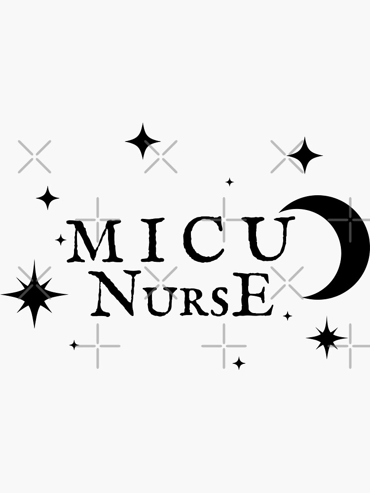 "MICU Nurse (Moon and Stars)" Sticker for Sale by Whackadoodletee ...