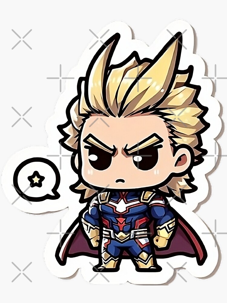 "Chibi All Might" Sticker for Sale by StickersNPeels | Redbubble