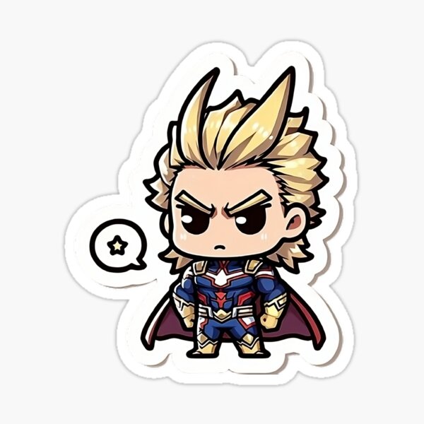 "Chibi All Might" Sticker for Sale by StickersNPeels | Redbubble