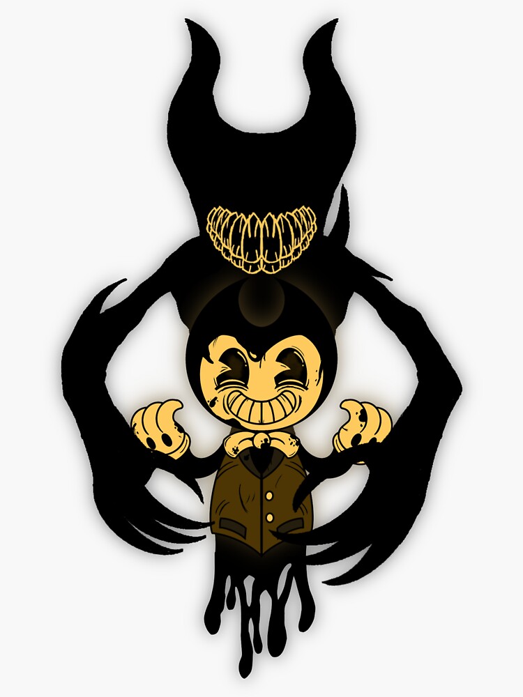 Ink Demon In The Shadow” Bendy And The Dark Revival" Sticker for Sale ...