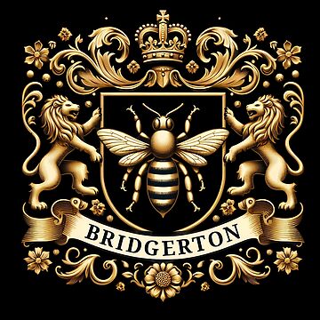 "Bridgerton crest with lions and bee" Art Board Print for Sale by ...