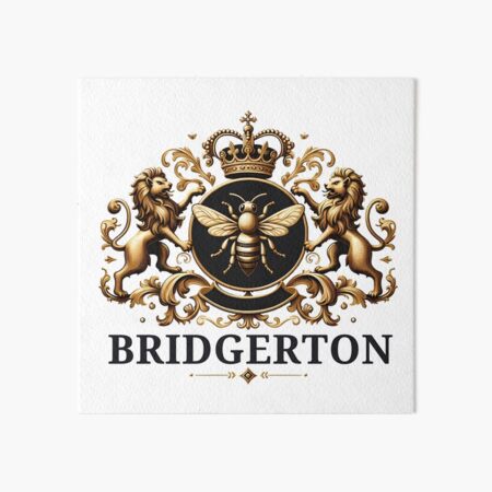 "Bridgerton crest with lions and bee" Art Board Print for Sale by ...