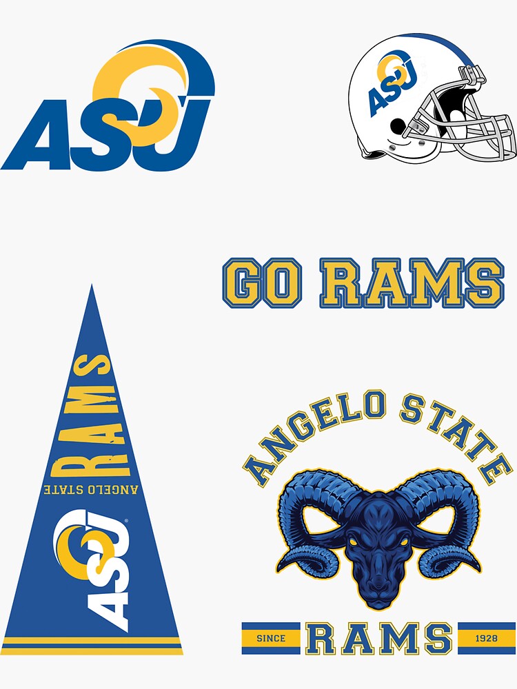 "Angelo State Rams Pack" Sticker for Sale by Logusarts | Redbubble