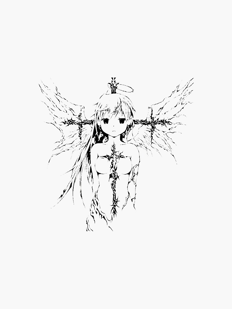 "Anime angel" Sticker for Sale by CyberClother | Redbubble