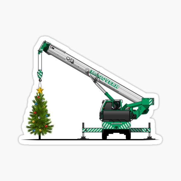 "Mobile Crane 81" Sticker for Sale by Heavy Machinery | Redbubble