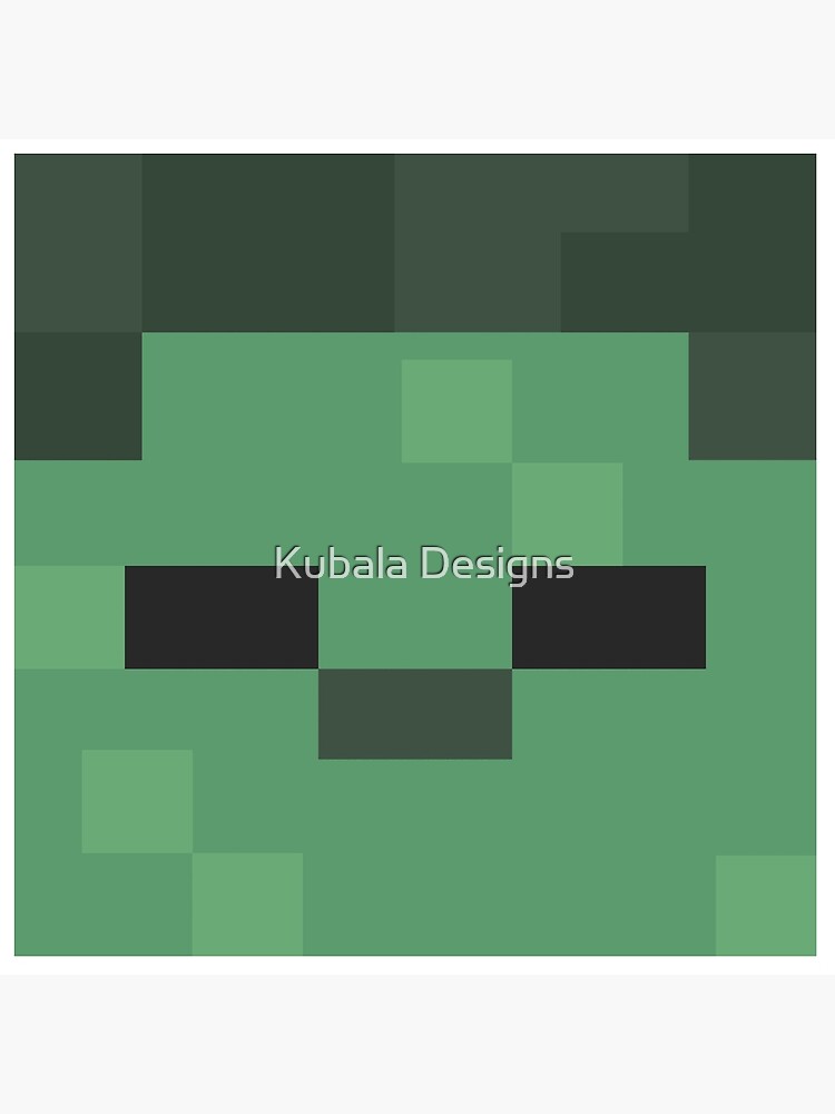 "Zombie Minecraft Mob Head" Art Board Print for Sale by Darcekar ...