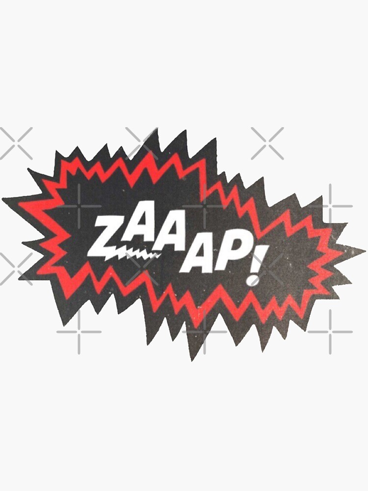 ""ZAAAP!" - comic book style" Sticker by cheedee | Redbubble