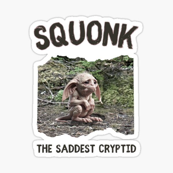 "Squonk, the Saddest Cryptid" Sticker for Sale by Hecate Pim Designs ...