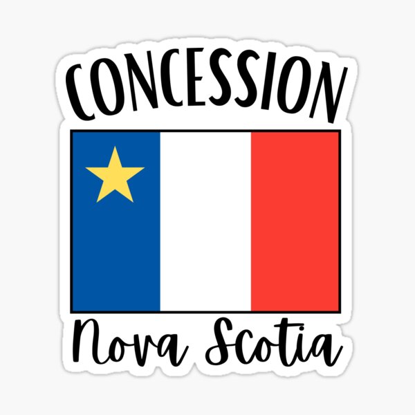 "Concession Acadian Flag" Sticker for Sale by neesheew | Redbubble