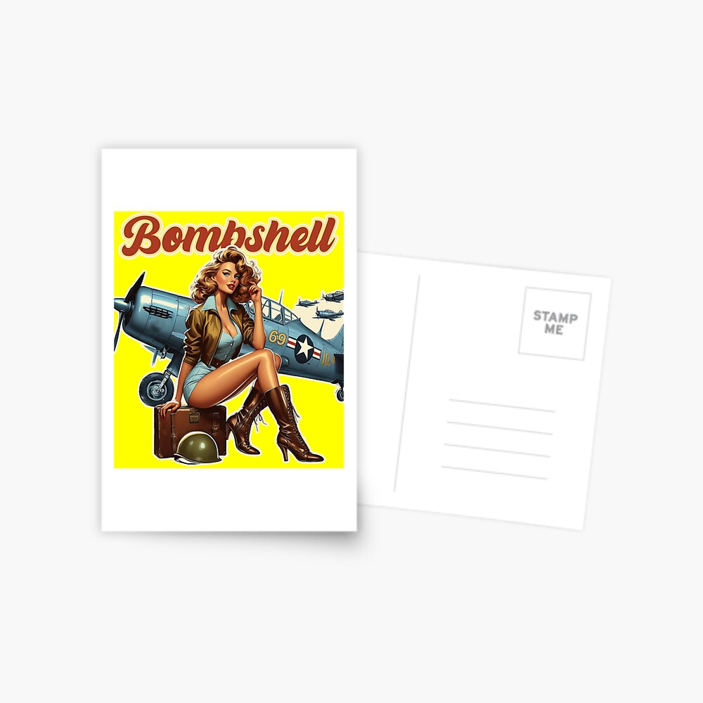 "ww2 vintage bombshell" Sticker for Sale by Greenbessela | Redbubble