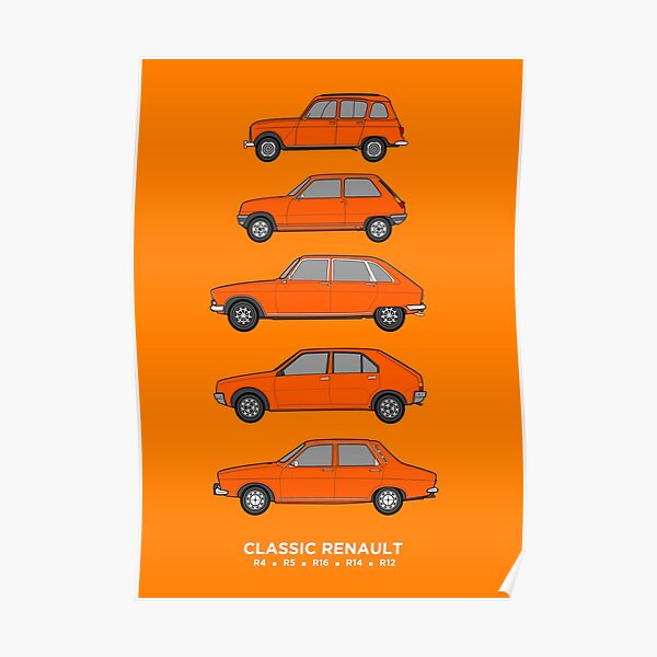 "Classic Reggies Car Art Collection" Poster for Sale by RJWautographics ...