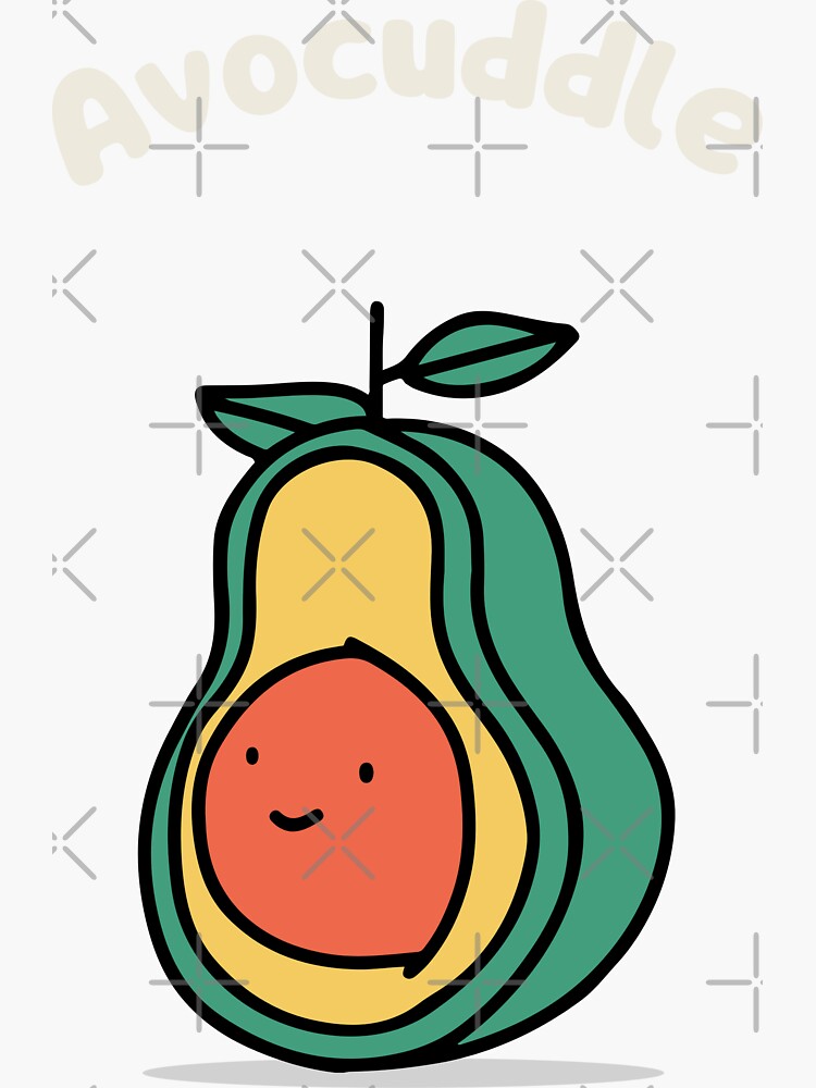 "Cute Avocado Cuddles Avocuddle" Sticker for Sale by Joan Ndungi ...