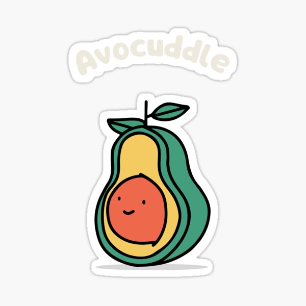 "Cute Avocado Cuddles Avocuddle" Sticker for Sale by Joan Ndungi ...