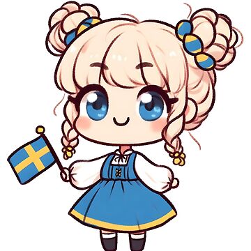 "Sweden Extra Cute" Sticker for Sale by asilentcowbell | Redbubble