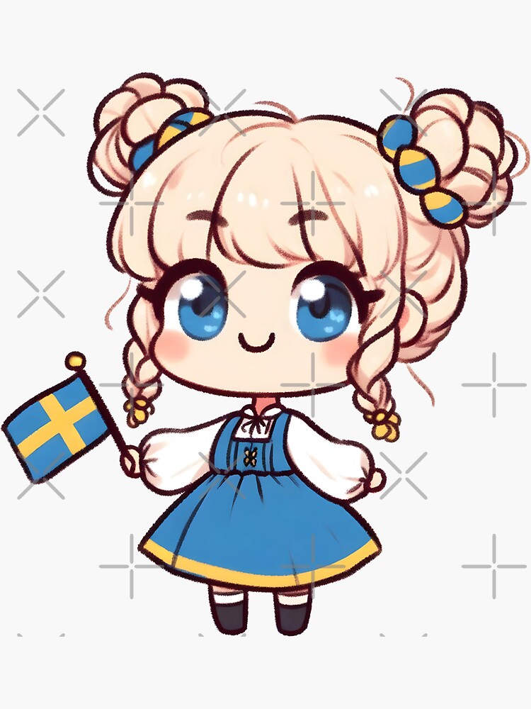 "Sweden Extra Cute" Sticker for Sale by asilentcowbell | Redbubble