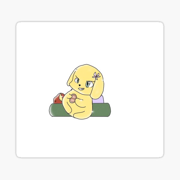 "Shiny Dog Eating" Sticker for Sale by KowaiOdie | Redbubble
