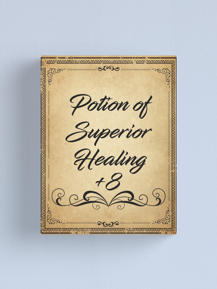 "Superior Healing Potion Label" Canvas Print for Sale by Lyxi | Redbubble