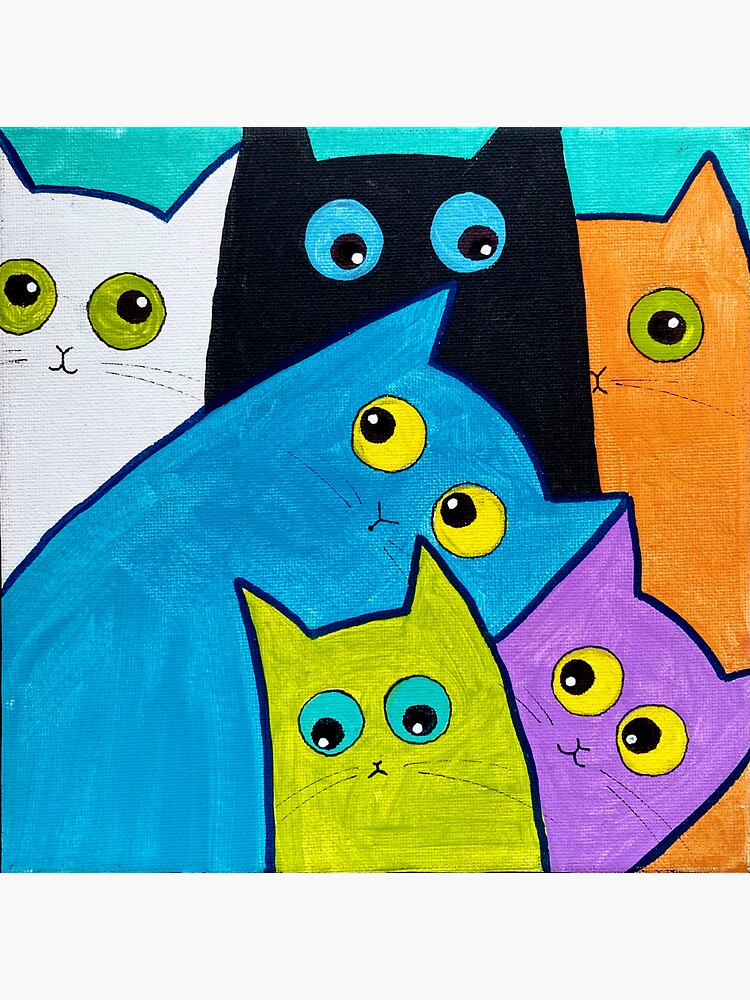 "The Funky Cats" Sticker for Sale by cishop | Redbubble