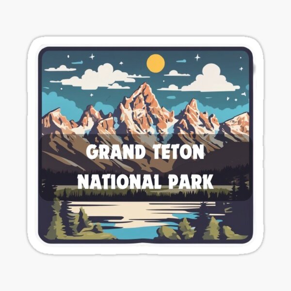 "GRAND TETON NATIONAL PARK" Sticker for Sale by JIGUWORLD | Redbubble