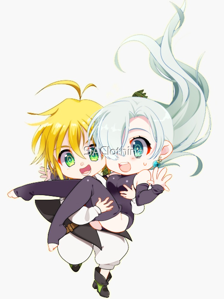 "7 Deadly Sins Meliodas & Elizabeth Chibi" Sticker for Sale by ...