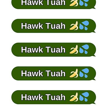 "Hawk Tuah Text Message, Green" Sticker for Sale by Ravindu1997 | Redbubble