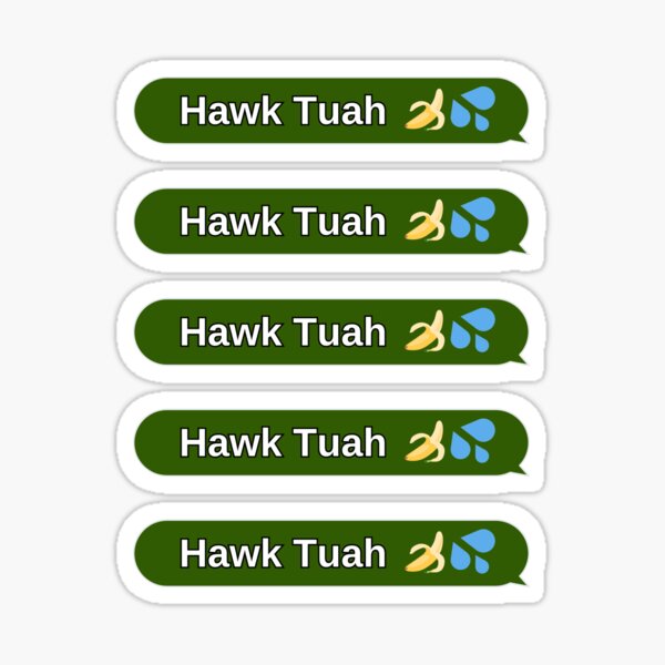 "Hawk Tuah Text Message, Green" Sticker for Sale by Ravindu1997 | Redbubble
