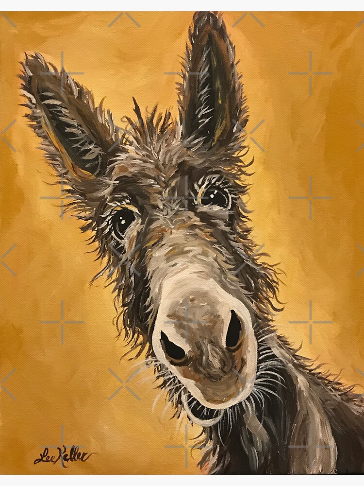 "Donkey Art, Burro Art" Sticker by leekellerart | Redbubble