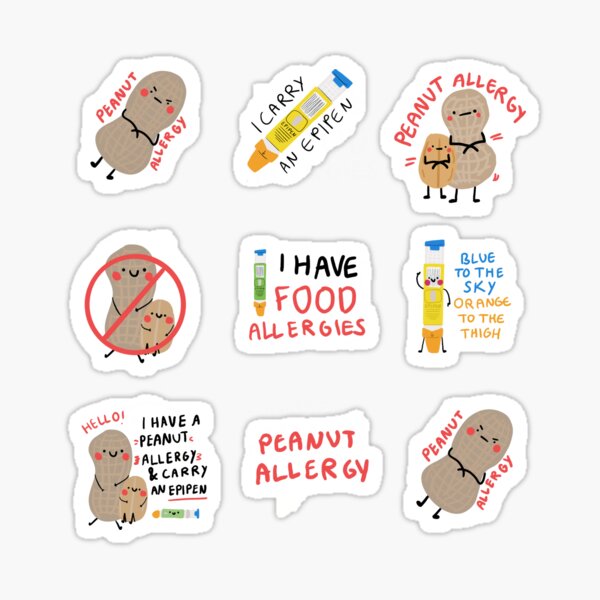 "Peanut Allergy Awareness Pack" Sticker for Sale by HermioneGirl5 ...