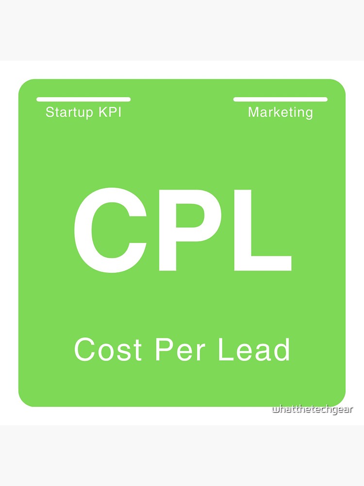 "Periodic Table of Startup KPIs "Cost per Lead (CPL)"" Sticker by ...