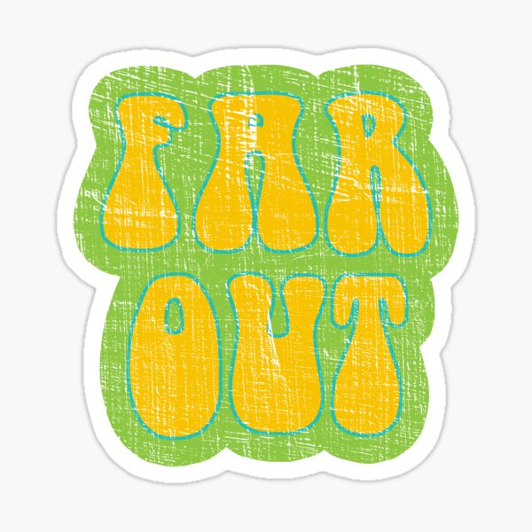 "Vintage 1970s Slang "Far Out" " Sticker for Sale by webdango | Redbubble
