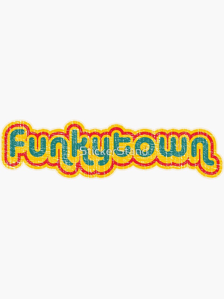 "Funkytown Vintage 1970 Sticker" Sticker by StickerStand | Redbubble