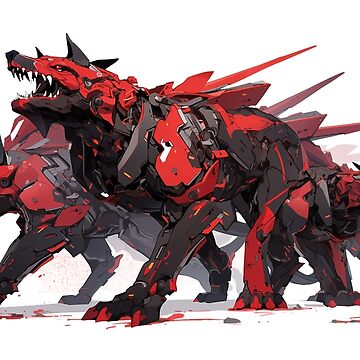 "Mecha Cerberus MCE-004" Sticker for Sale by MechaBrave | Redbubble