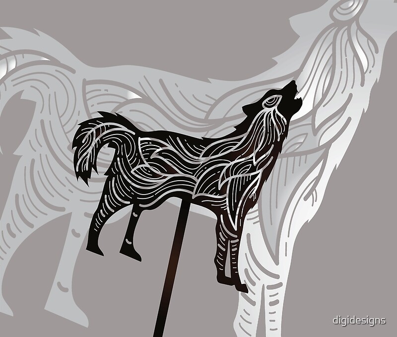 "Howling Wolf Shadow Puppet" by digidesigns | Redbubble